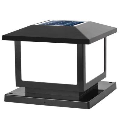 China Smart Solar Pillar Light Four-Color, Gardens and Villas Solar-Powered Garden Fence Landscape Light for sale