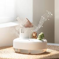 China Windmill Music Humidifier 3 in 1 Humidifier with Night Light Music Features 650ml Portable Desktop Humidifier for sale