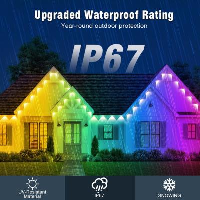 China Waterproof IP67 Smart RGB LED Eave Lights – 50 Scene Modes, Outdoor Light Strips for sale