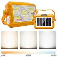 China Multifunctional Solar-Powered Portable Work Light | Three Color Temperatures, Dimmable Lighting for sale