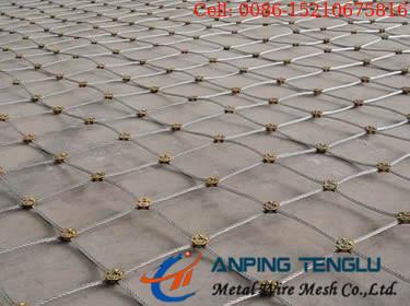 China Stainless Steel Rope Mesh With Square Openings Decoration And ety Usage for sale
