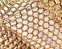 China Stainless Steel Decorative Ring Mesh Bright Silver / Golden / Brass 3-20mm Aperture Diameter for sale