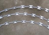 China High Security Razor Barbed Wire With Stainless Steel Core With Galvanize Coated for sale