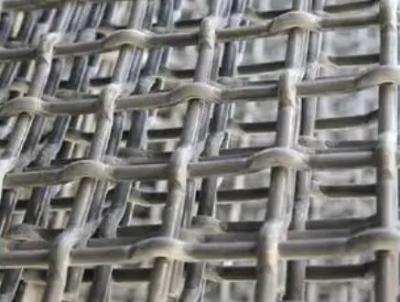 China Flat Top Crimped Wire Mesh From 4mm To 60mm Apertures Flat Surface Reduced Friction for sale