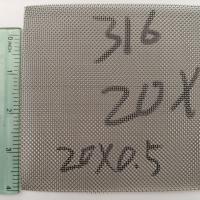 China 20Mesh 0.50mm Stainless Steel Wire Mesh SS316 Plain Weave For Filtration Stable Screening And Filtration Accuracy for sale
