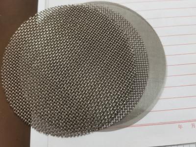 China SS304 Stainless Steel Single-Layer Wire Mesh Filter Disc with High Temperature Resistance for sale