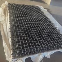 China 65 Manganese Steel Hooked Crimped Wire Mesh with Square Hole for Stone Crusher Vibrating Screen Mesh for sale