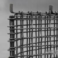 China 65 Manganese Steel Hooked Crimped Wire Mesh with Square Hole for Stone Crusher Vibrating Screen Mesh for sale