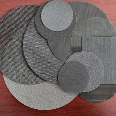 China 25-60 Mesh Stainless Steel 304/316 Filter Disc with Round Square Hole Wire Mesh Screen for sale