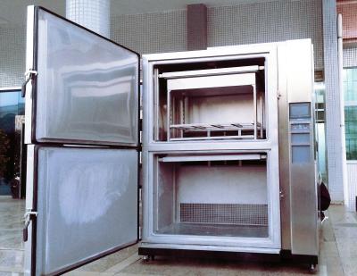 China LIYI Water Cooled Thermal Shock Chamber 300L Capacity -65℃ to +180℃ Temperature Range with Under 10 Second Transfer Time for sale