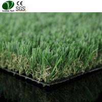 China Permeable Water Plastic Lawn Grass / 30mm Pile Plastic Turf Grass Mat for sale