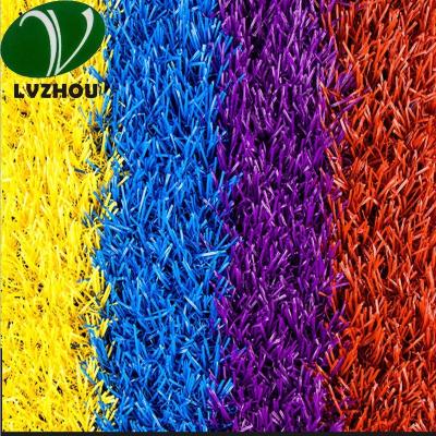 China Children 25mm Colorful Artificial Grass Field Roll / Fake Lawn Turf Ornamental for sale