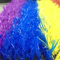 China Rainbow Coloured Fake Grass For School Playground 25mm Pile CE Standard for sale