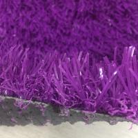 China Rainbow Plastic Kids Blue Artificial Grass Carpet Mat For Kindergarten Play Area for sale