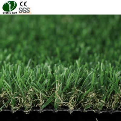 China Twine Artificial Turf Plastic Lawn Grass / Green Plastic Carpet 25mm Pile Height for sale