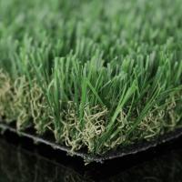 China Fire Risistant Fake Green Grass 30mm Anti Ultraviolet Permeable Water for sale