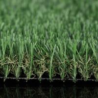 China Fire Risistant Fake Green Grass 30mm Anti Ultraviolet Permeable Water for sale