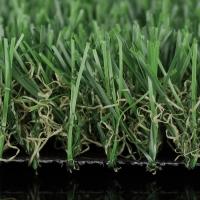 China Fire Risistant Fake Green Grass 30mm Anti Ultraviolet Permeable Water for sale