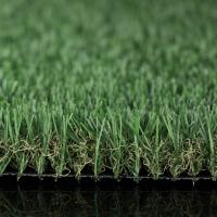 China Fire Risistant Fake Green Grass 30mm Anti Ultraviolet Permeable Water for sale