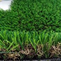 China Outdoor Garden Synthetic Turf / 35mm Artificial Grass Backyard V Shape for sale