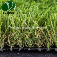 China Outdoor Garden Synthetic Turf / 35mm Artificial Grass Backyard V Shape for sale
