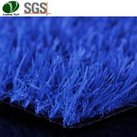 China Indoor Outdoor Artificial Turf Blue Synthetic Grass Carpet Garden Landscaping for sale