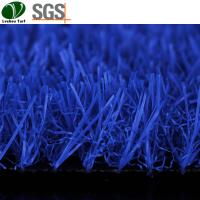 China Indoor Outdoor Artificial Turf Blue Synthetic Grass Carpet Garden Landscaping for sale