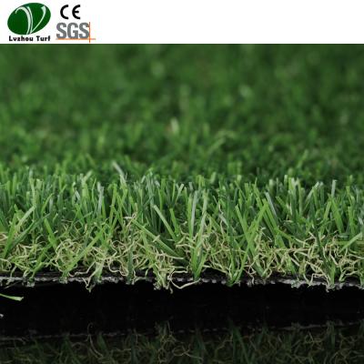 China Natural Green Looking Synthetic Turf Grass For Commercial Leisure Places Flooring for sale