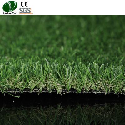 China 4 Colors Residential Fake Grass Lawn / 25mm Outdoor Synthetic Lawn Turf for sale