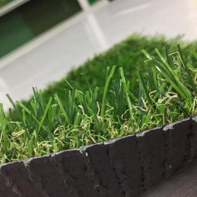 China Beautiful 25mm Artificial Grass Front Garden Decoration Intense Usage for sale