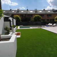 China Waterproof Artificial Grass Landscaping / 40mm Pile Fake Grass Landscape for sale