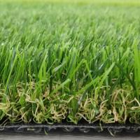China 35mm Residential Fake Grass Mat / Artificial Green Roof Easy Clean Surface Looking for sale