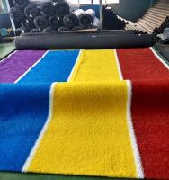 China Nice Looking Rainbow Grass Artificial Turf For Kindergarten Amusement Park School for sale
