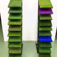 China Soft Safe Harmless Colorful Artificial Grass / Blue Fake Grass Synthetic Lawn for sale