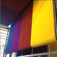 China Soft Safe Harmless Colorful Artificial Grass / Blue Fake Grass Synthetic Lawn for sale
