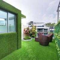 China Fake Artificial Grass Carpet / Fake Grass Rug Outdoor Indoor 4*25m 2*25m for sale