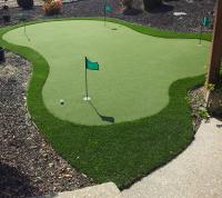 China Green Sports Field Artificial Golf Grass Roll 15mm Pile Height 5000D Dtex for sale