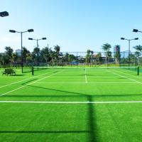 China Real Looking Artificial Grass Soccer Field / Artificial Plastic Grass Mat for sale
