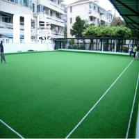 China Outdoor Artificial Grass Soccer Field 35mm Non Filling Natural Looking for sale