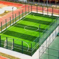 China Gym Fake Securing Artificial Soccer Grass Two Layers Material PE Monofilament for sale