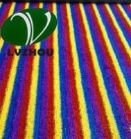 China 25mm Colorful Artificial Grass / Purple Fake Grass 16800 Density Ornamental for sale