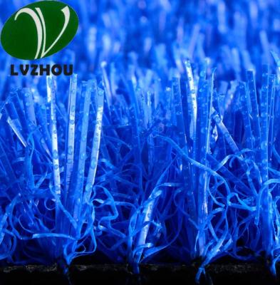 China Blue Artificial Grass Carpet For Kindergarten 9000D for sale