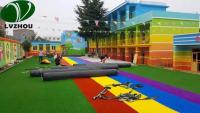 China Blue Artificial Grass Carpet For Kindergarten 9000D for sale