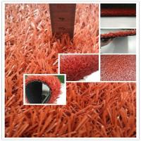 China Safe Colorful Artificial Grass / Blue Yellow Purple Red Fake Grass Lawn for sale