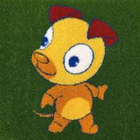 China Cleaning Artificial Turf Grass For Kindergarten Lovely Animal Pattern for sale
