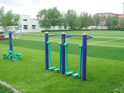 China Purple Green Artificial Turf Grass For Kindergraden Community Area 16800 Density for sale