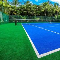 China Curled Plastic Blue Artificial Turf For Cricket Pitch Field Easy Keeping for sale