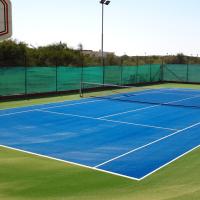China Curled Plastic Blue Artificial Turf For Cricket Pitch Field Easy Keeping for sale