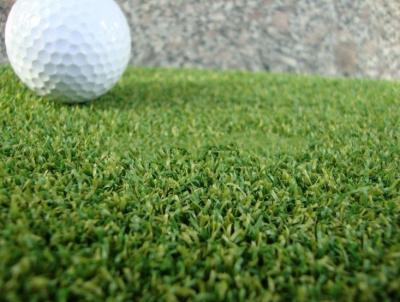 China Natural Fake Artificial Golf Grass / Synthetic Golf Grass 15mm Pile Height for sale