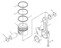 China 1R-9709 Ring 1R9709 Piston Assy 3066T/Std/S6Kt Engine 238-2735 Cylinder Liner 2382735 Pin for sale